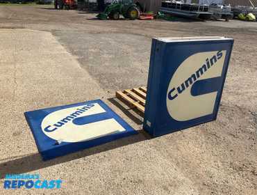 Repocast.com® | Lighted Cummins” Sign, 2-sided, 120...
