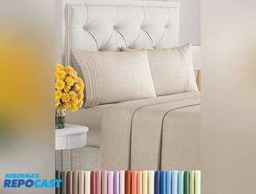 Repocast.com® | New King Size 4-Piece Sheet Set;...