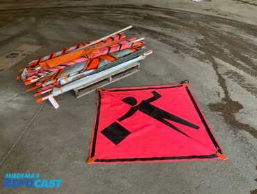 Repocast.com® | Skid of Fabric Road Construction Signs...