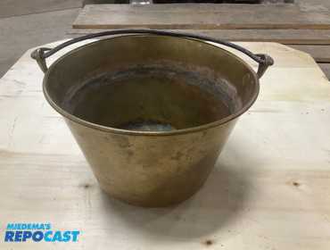 Repocast.com® | Antique Brass Pail, Hand Made, 11"...