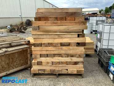 Repocast.com® | Skid of hardwood blocking, wood beams...
