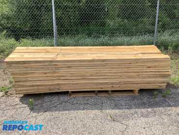 Repocast.com® | Skid of pine lumber, most are...