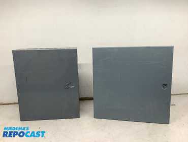 Repocast.com® | Lot of (2) breaker boxes, 18”x18”x4”...