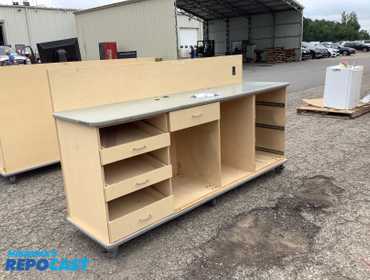 Repocast.com® | Long Rolling Wood Work Bench, Pull out...