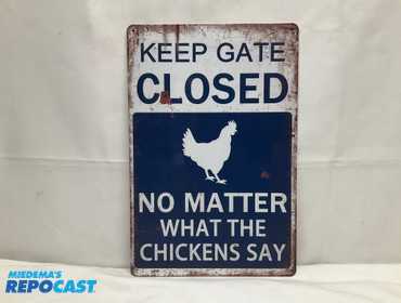 Repocast.com® | New Funny Chicken metal sign with pre...