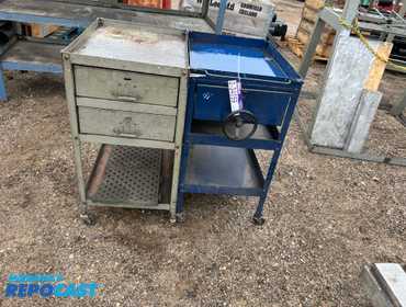 Repocast.com® | LOT OF 2 ROLLING SHOP CARTS ONE WITH...