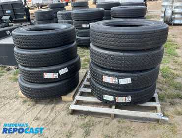 Repocast.com® | (8) Recap Low Profile 24.5 Semi Tires,...