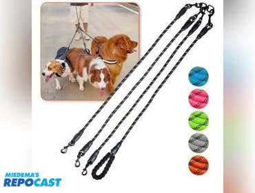 Repocast.com® | New 3-Way Dog Leash; No-Tangle, 360...