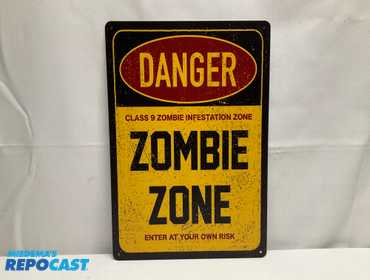 Repocast.com® | New Danger Zombie Zone metal sign with...
