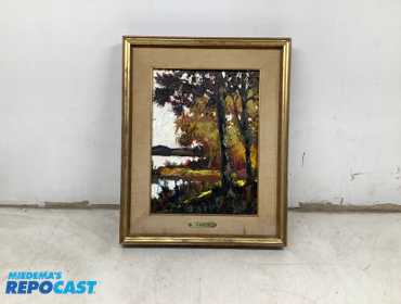 Repocast.com® | Vintage Carlo” oil painting, framed.