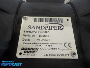Repocast.com® | Sandpiper diaphragm pump, model...