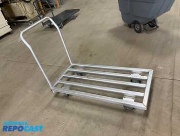 Repocast.com® | Aluminum Cart on Casters with Push...