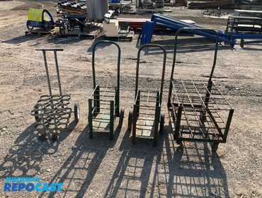 Repocast.com® | Skid lot of (4) Carts on wheels