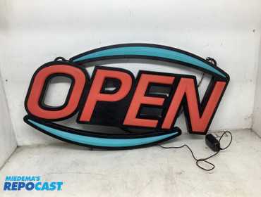 Repocast.com® | Lot of (1) LED OPEN Sign, Max Lit 32"...
