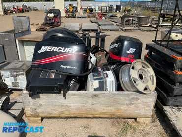 Repocast.com® | Crate of Assorted Outboard Motor...