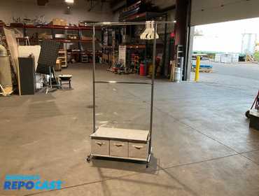 Repocast.com® | 1- Rolling Metal Frame Storage Rack...