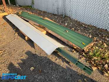 Repocast.com® | Skid of Dark Green Metal Trims and...