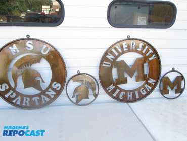 Repocast.com® | metal round college team signs - MSU...
