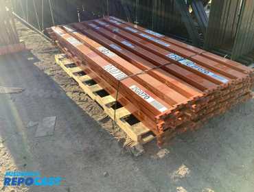 Repocast.com® | Skid of (35) 8’ x 4” pallet racking...