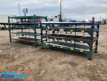 Repocast.com® | (9) stackable metal racks with steel...