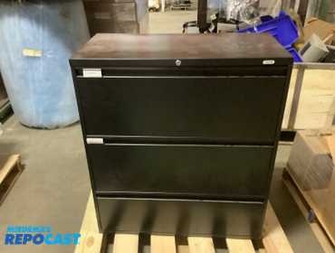 Repocast.com® | Uline black file cabinet, three...