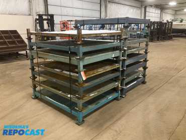 Repocast.com® | (15) stackable metal racks with steel...