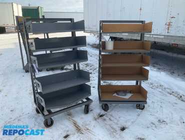 Repocast.com® | (2) Metal Racks on Casters with (10)...