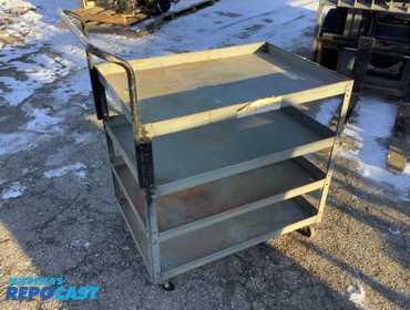 Repocast.com® | Rollable Metal Cart with 4 Shelves and...