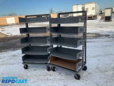 Repocast.com® | (2) Metal Racks on Casters with (10)...
