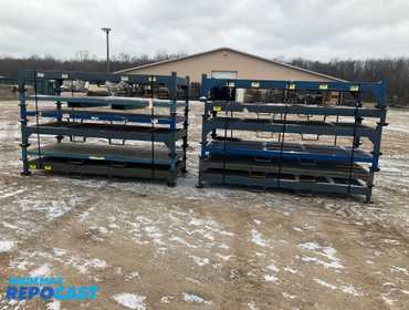 Repocast.com® | (12) stackable metal racks with steel...