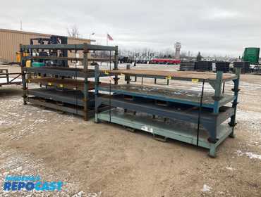 Repocast.com® | (10) stackable metal racks with steel...