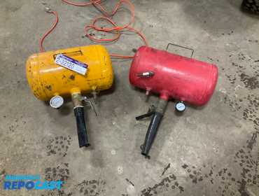 Repocast.com® | (2) tire bead seater tanks, one has a...