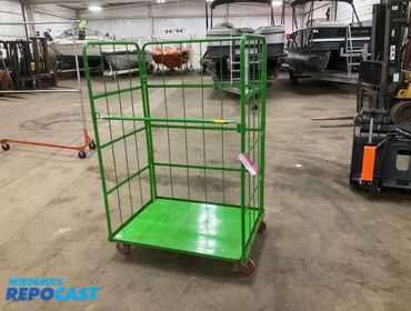 Repocast.com® | 3-Sided Metal Cart on Casters, flip...