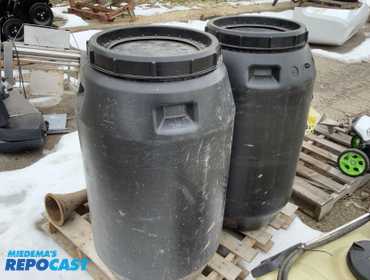 Repocast.com® | (2) 60 Gallon Barrels with Sealing Lids