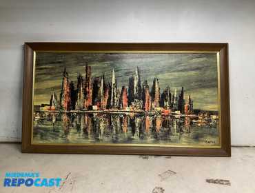 Repocast.com® | Framed painting of building across the...