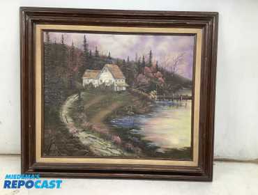 Repocast.com® | Vintage 1998 Polly Dog Pond Painting