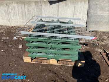 Repocast.com® | Skid of pallet racking components....