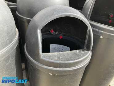 Repocast.com® | Lot of (4) Tan Square Trash Cans, (2)...