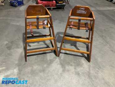 Repocast.com® | Set of 2 Winco Wooden High Chairs