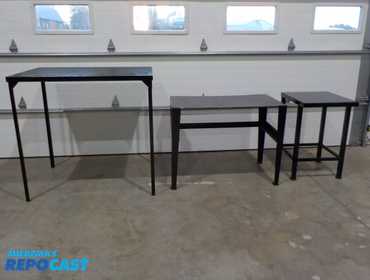 Repocast.com® | lot of (3) industrial benchtop support...