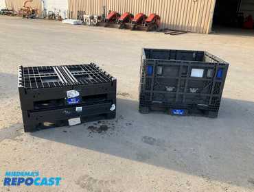 Repocast.com® | (3) collapsible poly crates 48”W x 44...