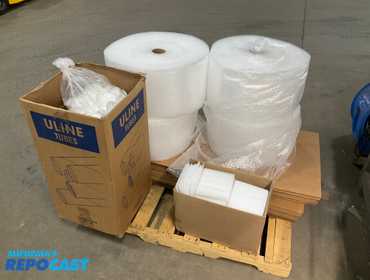 Repocast.com® | Skid lot of various shipping supplies...