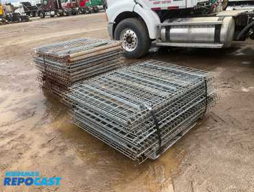 Repocast.com® | (2) Skids of assorted metal mesh decks...