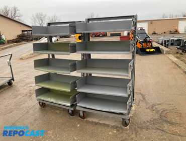 Repocast.com® | (2) Metal Racks on Casters with (10)...