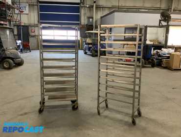 Repocast.com® | (2) Metal Rolling Racks, measures 27 1...