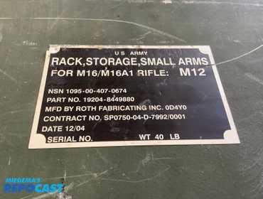 Repocast.com® | Military Gun Rack for M16/M16A1 Rifle...