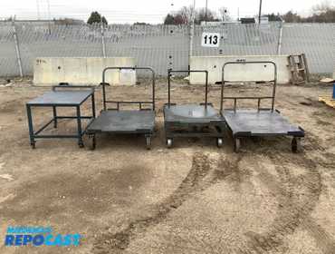 Repocast.com® | Lot of (4) Metal Platform Caster Wheel...