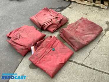 Repocast.com® | (4) Used Red Heavy Duty Tarps, looks...