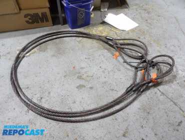 Repocast.com® | Lot of (3) Steel Choker Wire Rope 10'...