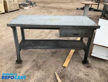 Repocast.com® | Industrial Metal Work Table with...